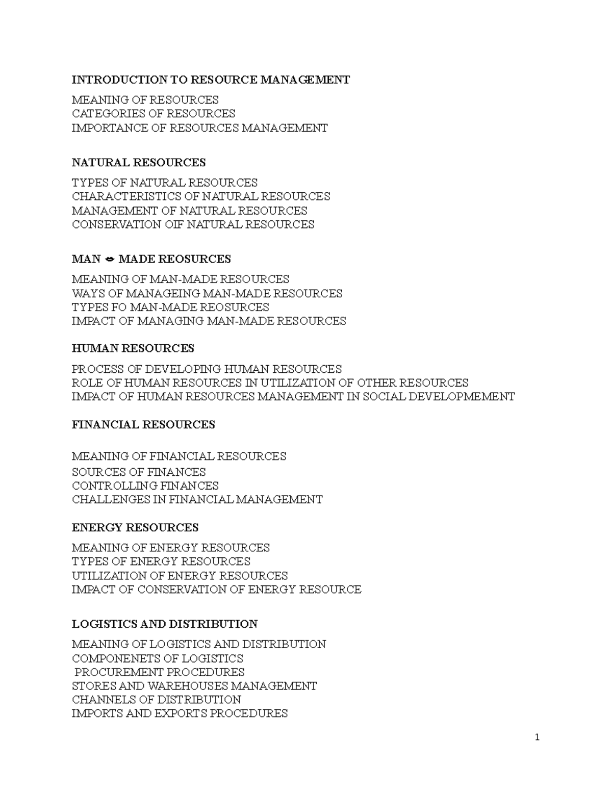 Resource Management MOD 2 INTRODUCTION TO RESOURCE MANAGEMENT resource-management-mod-2-introduction-to-resource-management