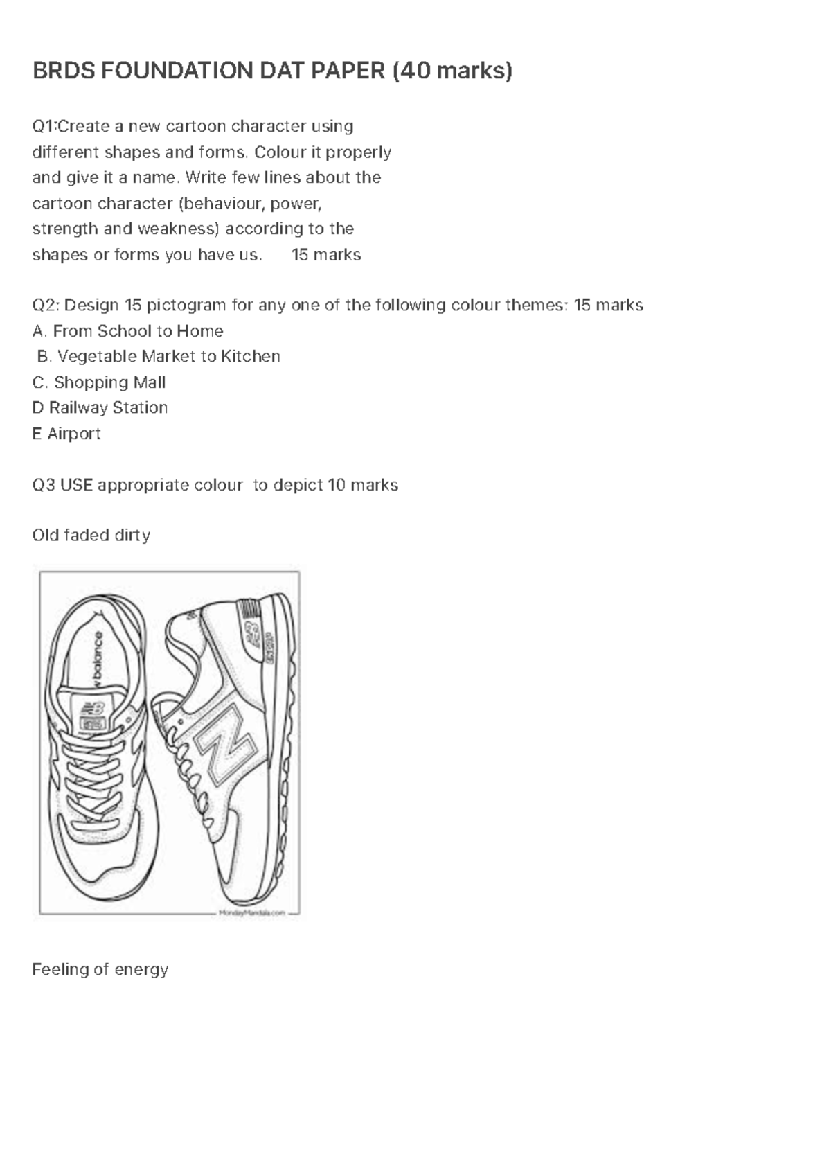 BRDS Foundation DAT Paper (40 marks) - BRDS FOUNDATION DAT PAPER (40 ...