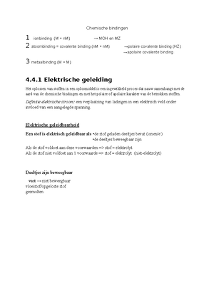 [Solved] Wat is een metaalbinding - Chemie - Studocu