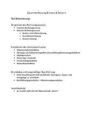 Klausuraufgaben-Sammlung Bilanzen Bilanzanalyse - Übungsaufgaben ...