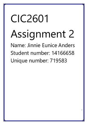 Lesson Plan Template copy - CIC2601 - Unisa - Studocu