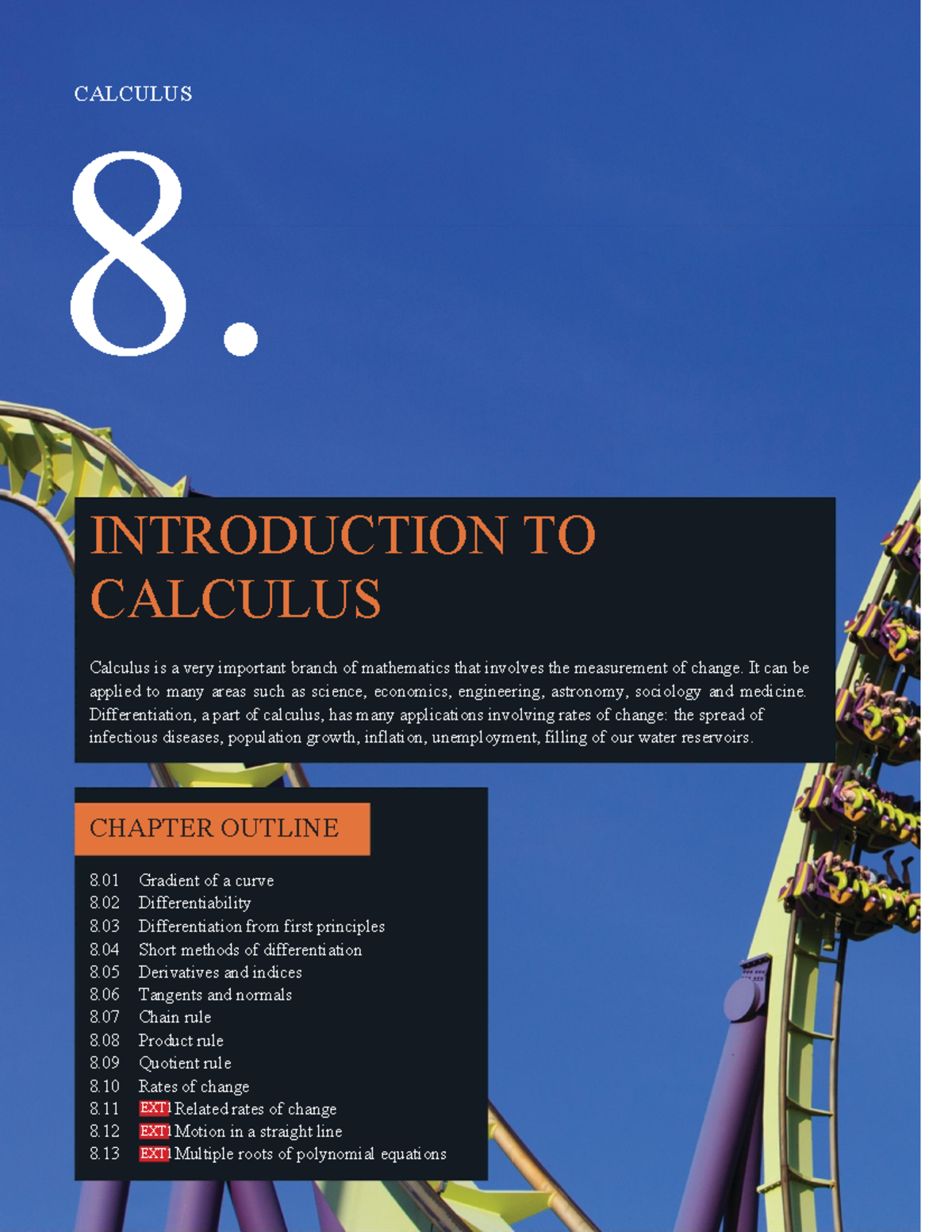 Chapter 8 - introduction into calculus - 8. CALCULUS INTRODUCTION TO ...