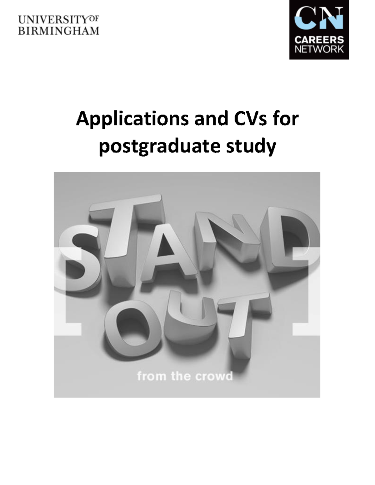 Applications and CVs for Postgraduate Study - Applications and CVs for ...