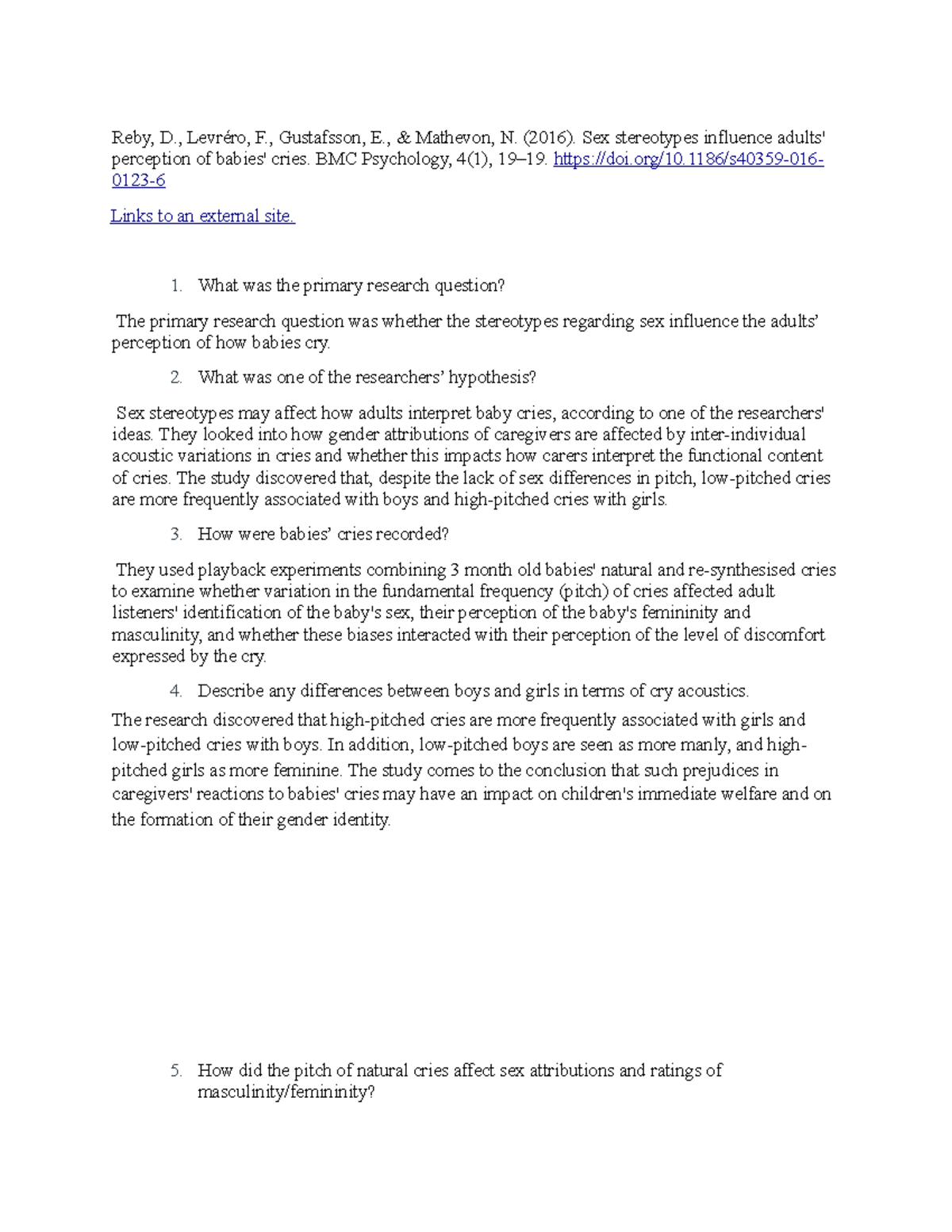 Misthi Pandya guided review article - Reby, D., Levréro, F., Gustafsson ...