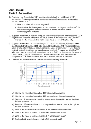 Answer class 4 chapter 4 network layer - Page 1 of 2 CO544 Class 4 ...