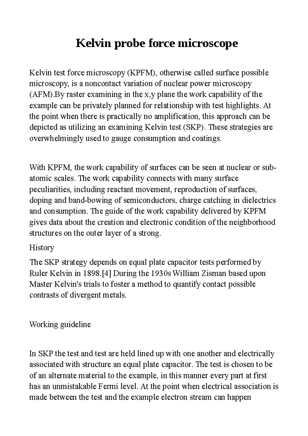 Kelvin probe force microscope - Kelvin probe force microscope Kelvin ...