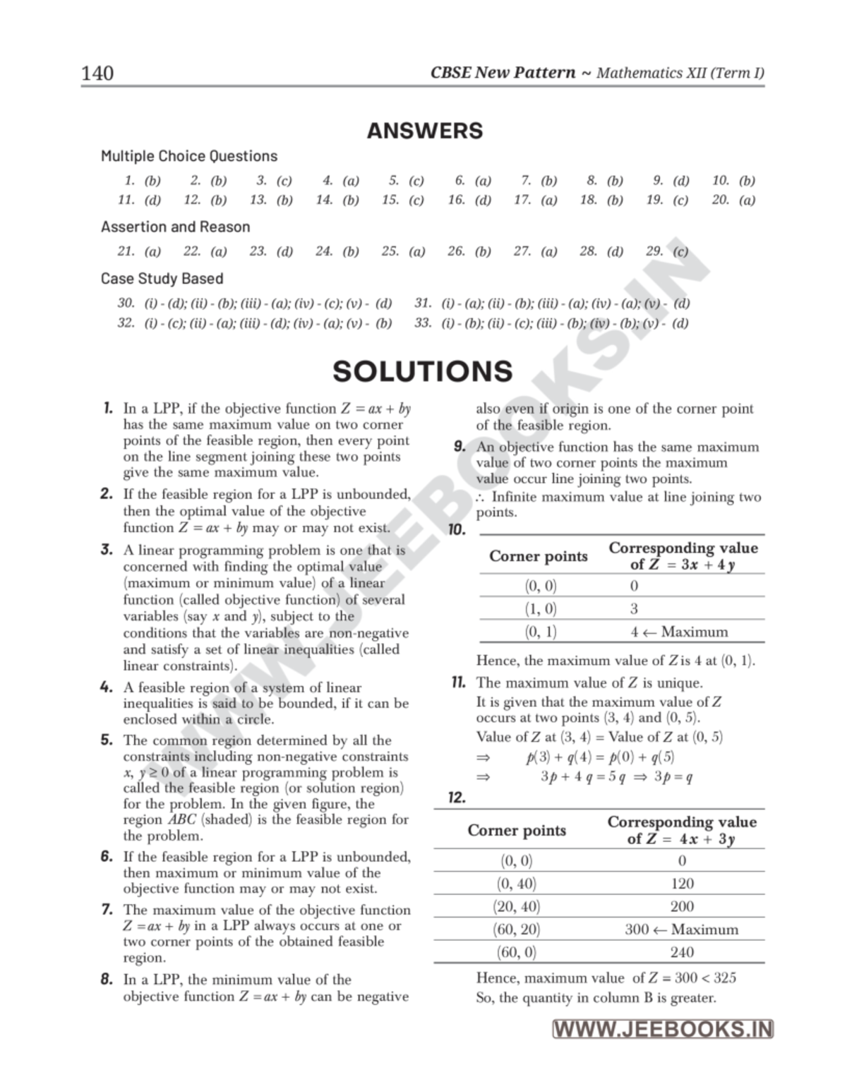 LPP solns - Mathematics: Applications and Interpretation SL - Studocu