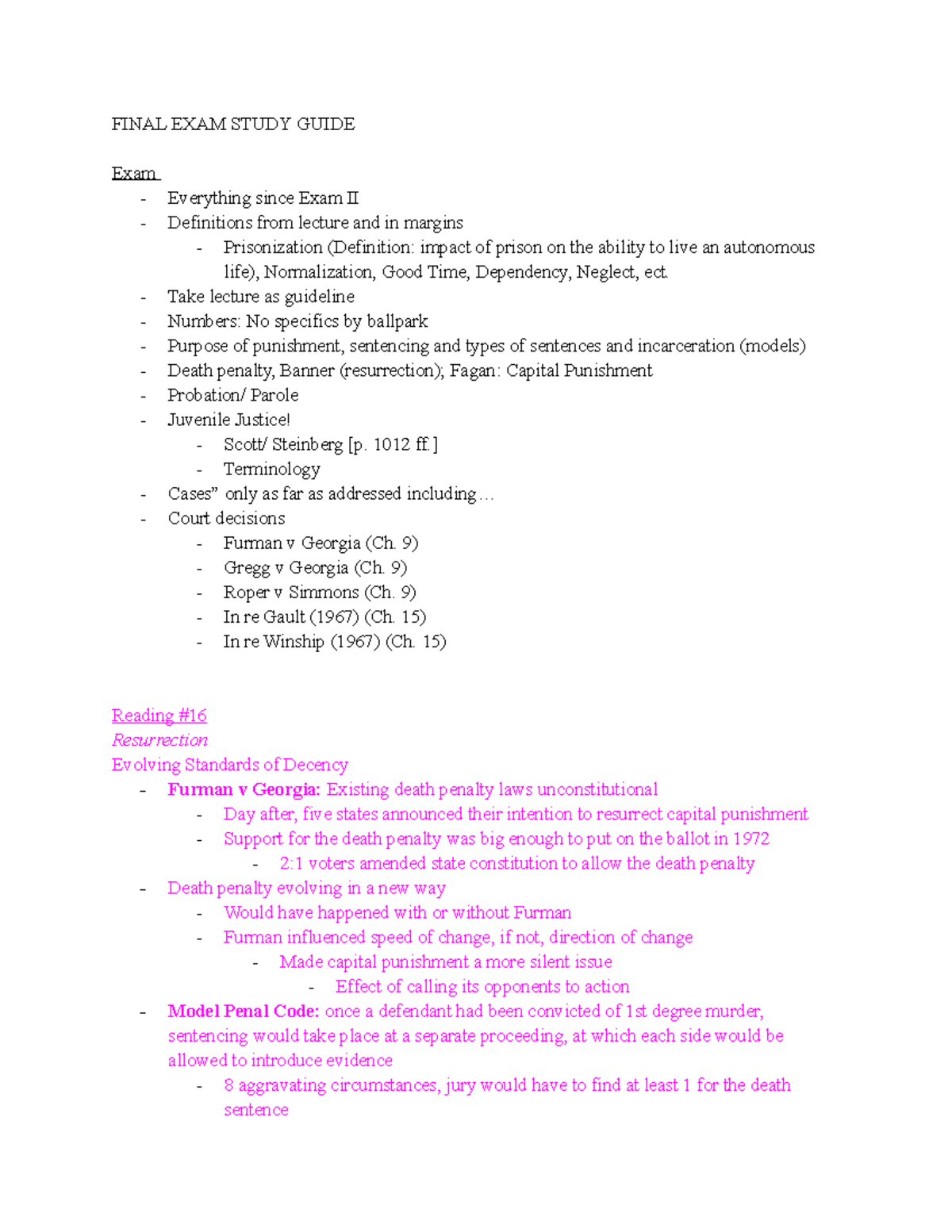 Final EXAM - Professor: Ralph Grunewald, Ph.D., LL.M. - FINAL EXAM ...