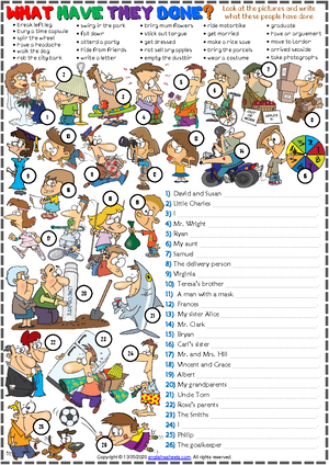 Present perfect tense have you ever questions esl exercise worksheet ...