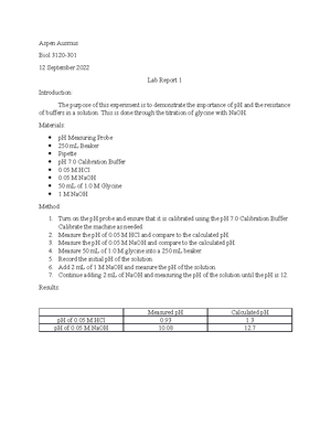 Lab Report: Protein Assays - Biuret vs BioRad - Studocu