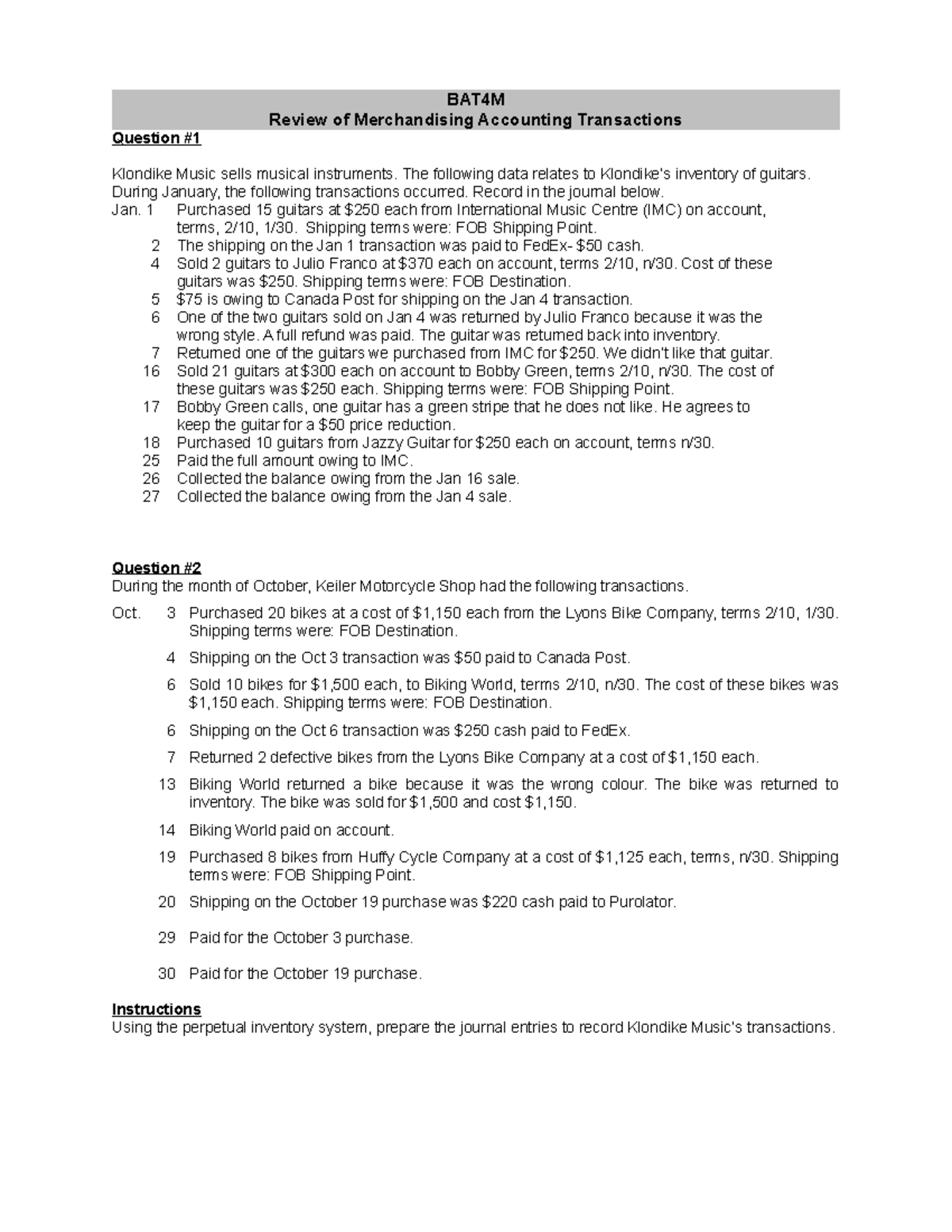 Merch Transaction Review 2021 - BAT4M Review of Merchandising ...