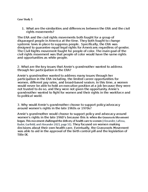 Case study #3 - Case study # What should Meghan think about as she ...