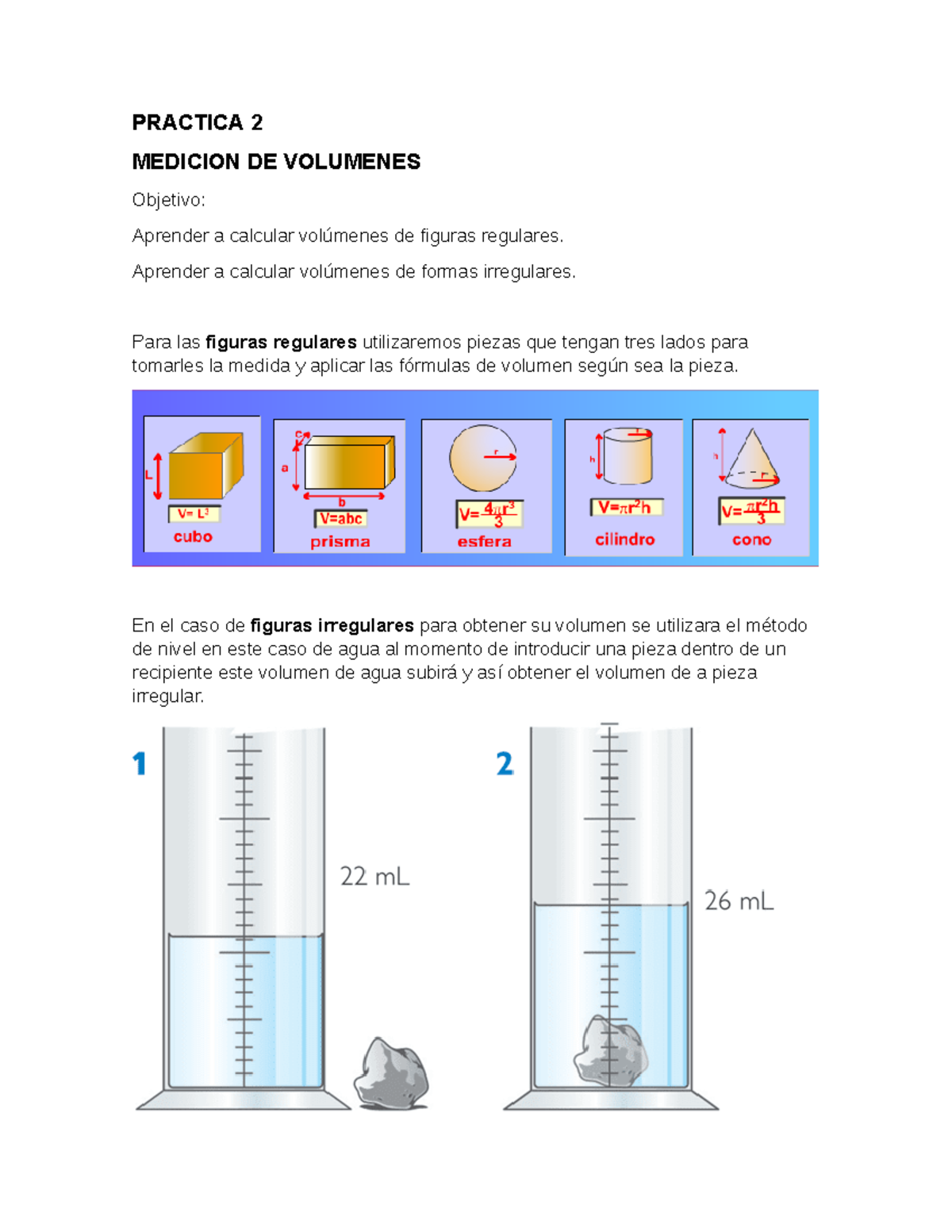 02.P.Mecanica Medicion DE Volumenestarea - PRACTICA 2 MEDICION DE ...