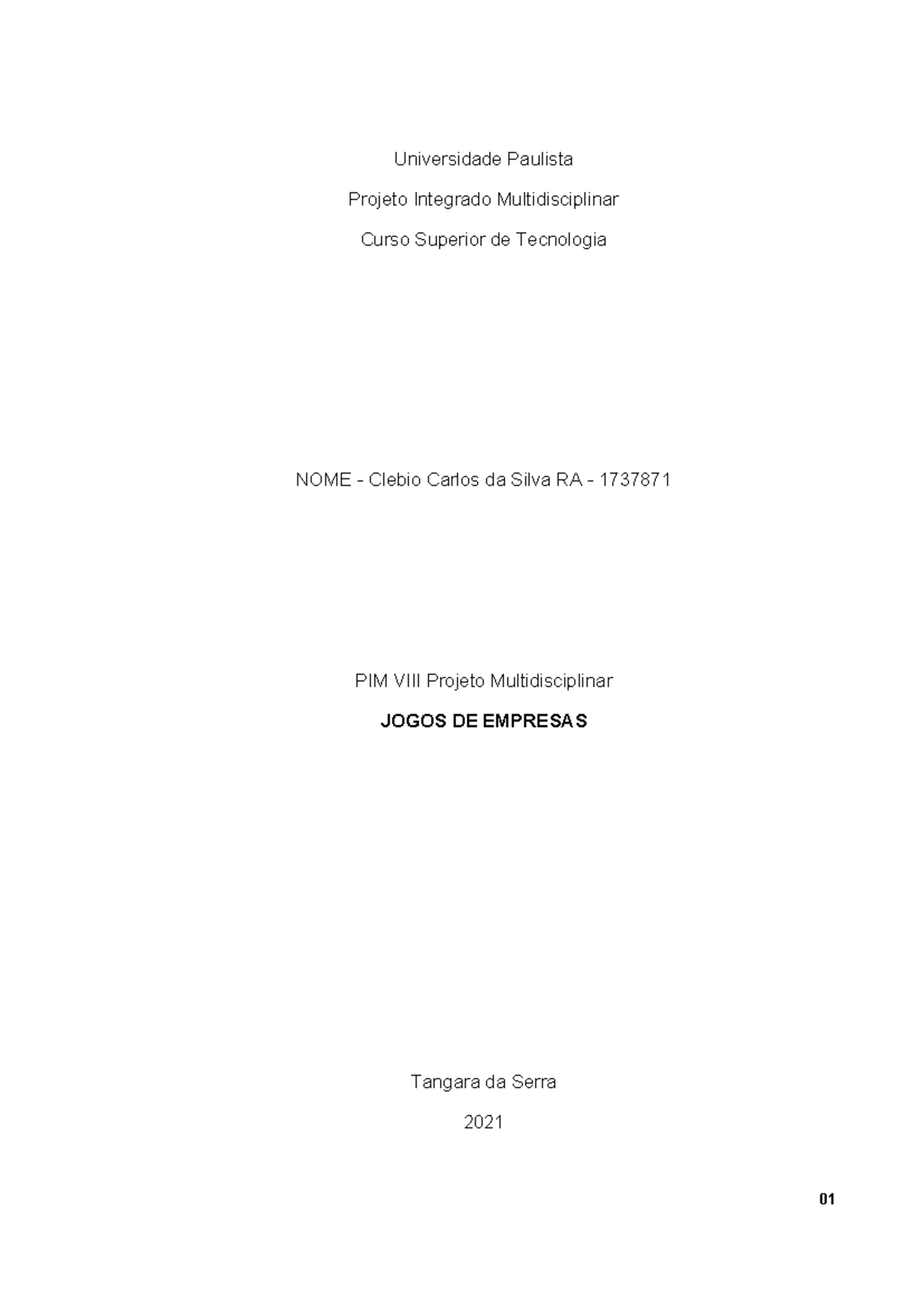 PIM VIII Gestao Comercial - Universidade Paulista Projeto Integrado ...