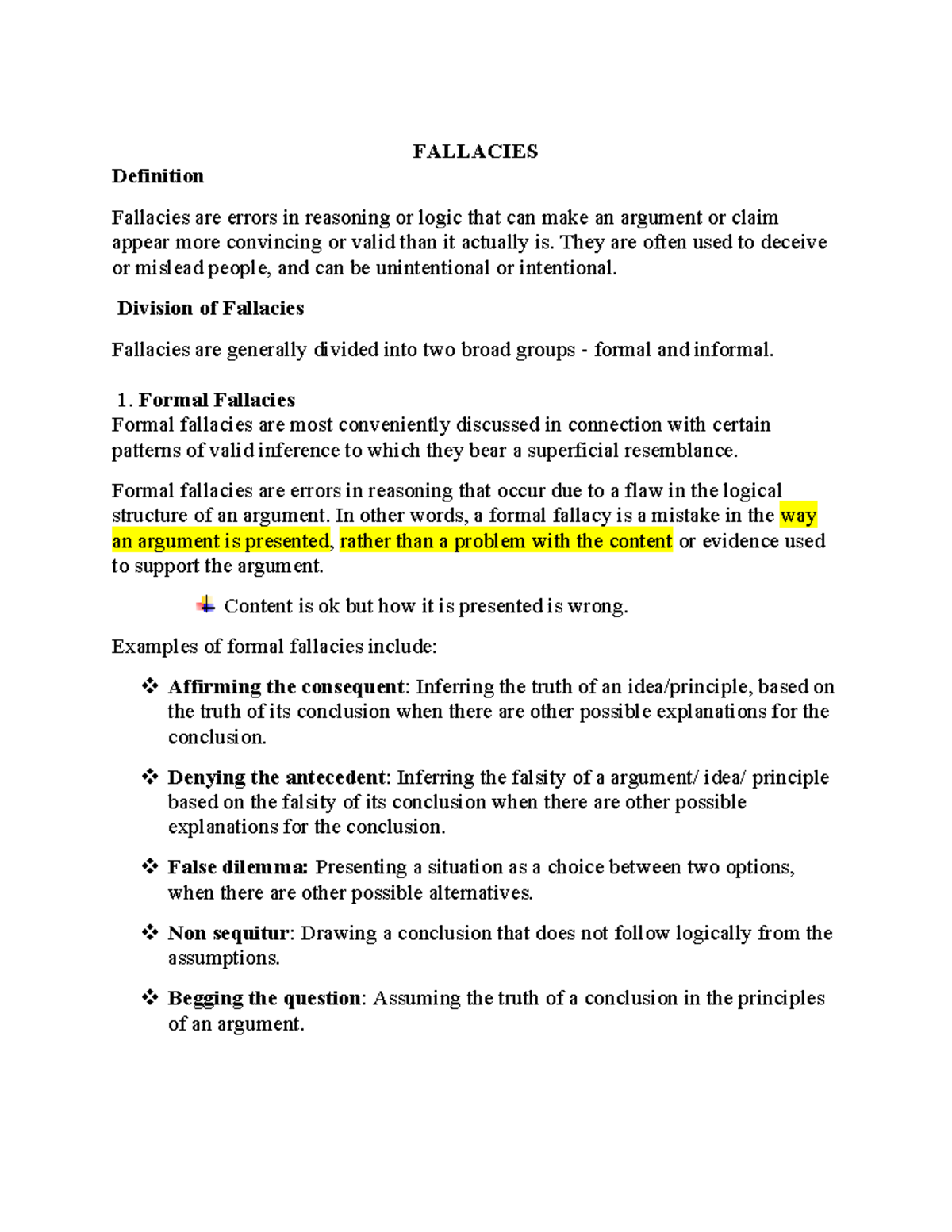 TDF103 Fallacies - Notes about critical thinking and creative thinking ...