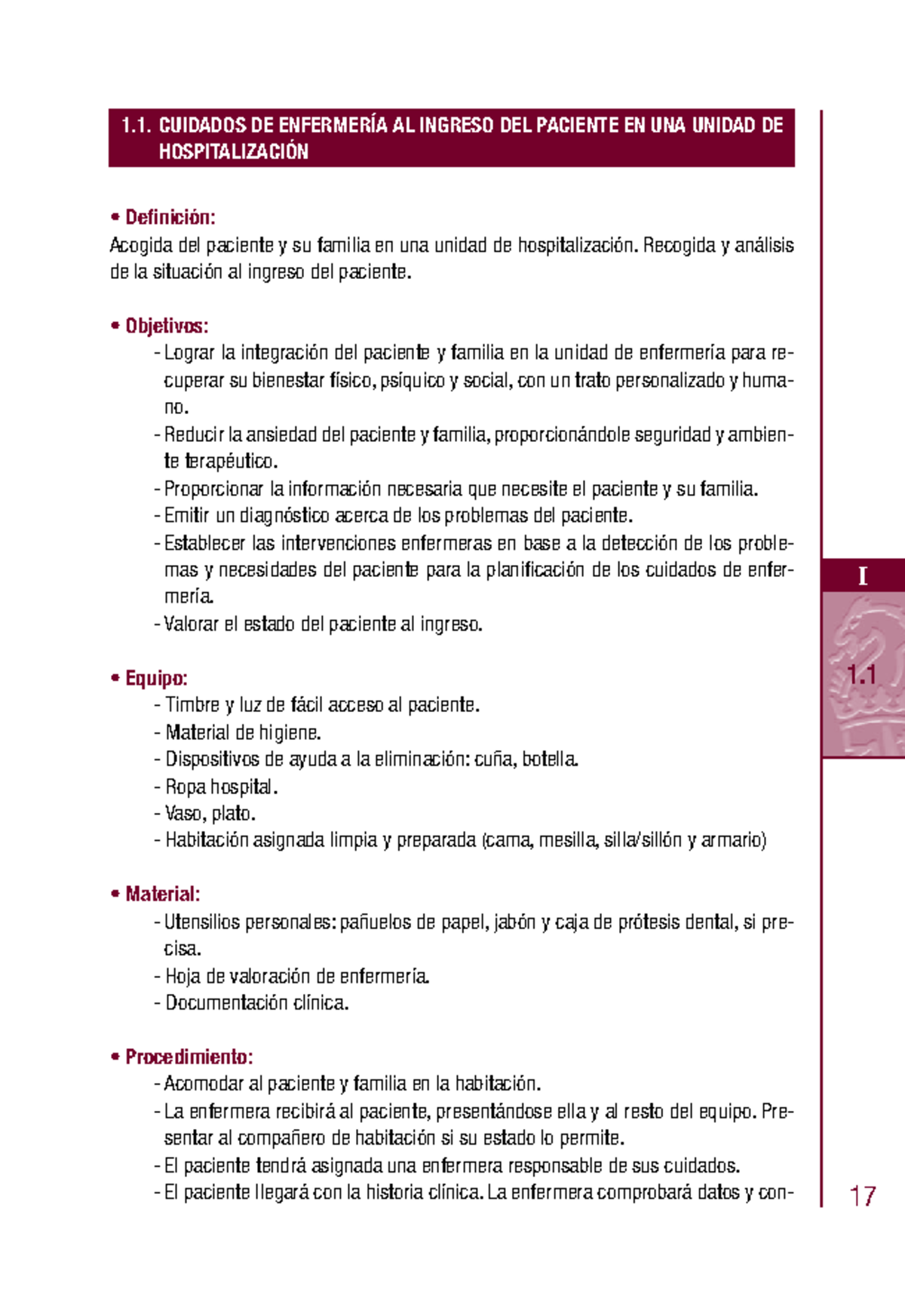 Traslado DE Paciente - I 1. CUIDADOS DE ENFERMERÍA AL INGRESO DEL ...