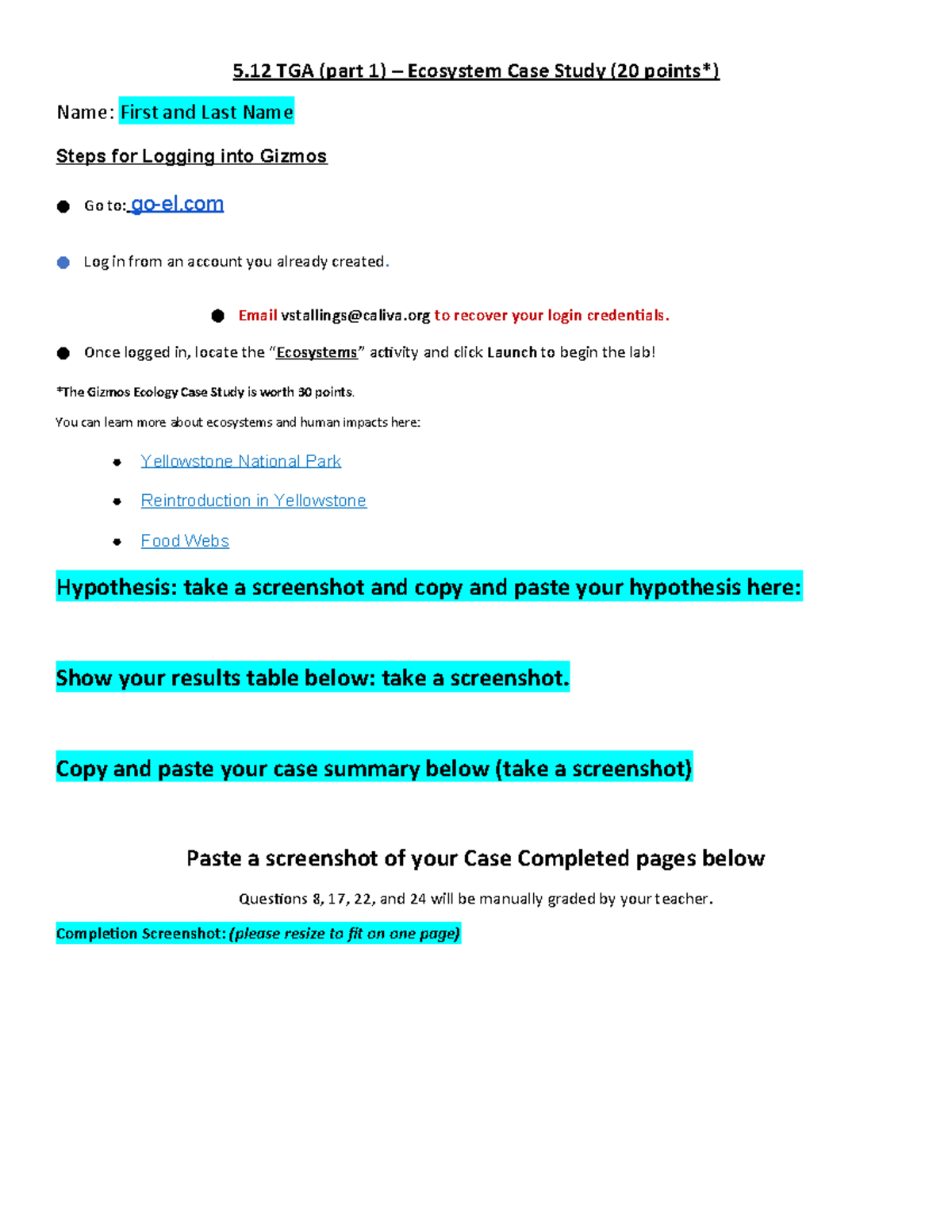 3.21 TGA (part 1) - Gizmo Ecosystem Case Study - 5 TGA (part 1 ...