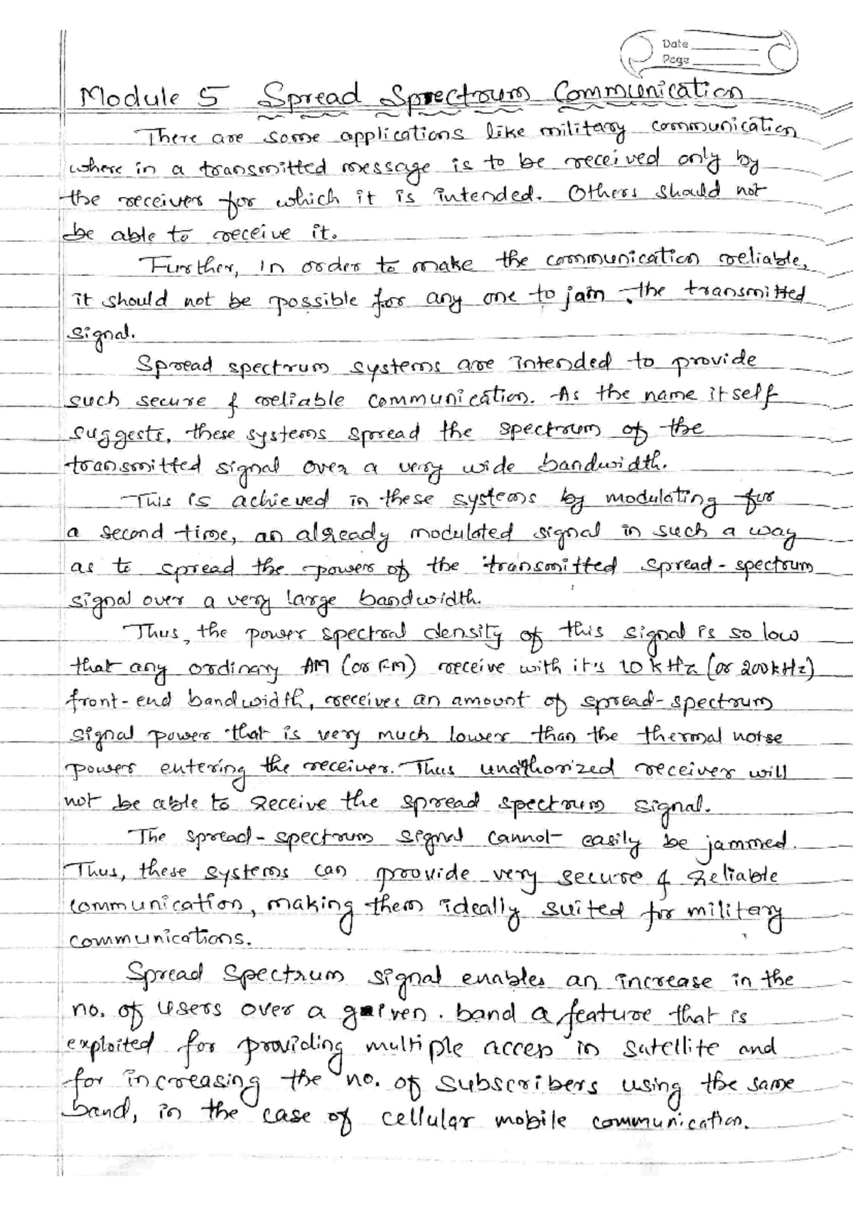 18EC61 Module 5 - Jakwjeuej - wireless communication - Studocu