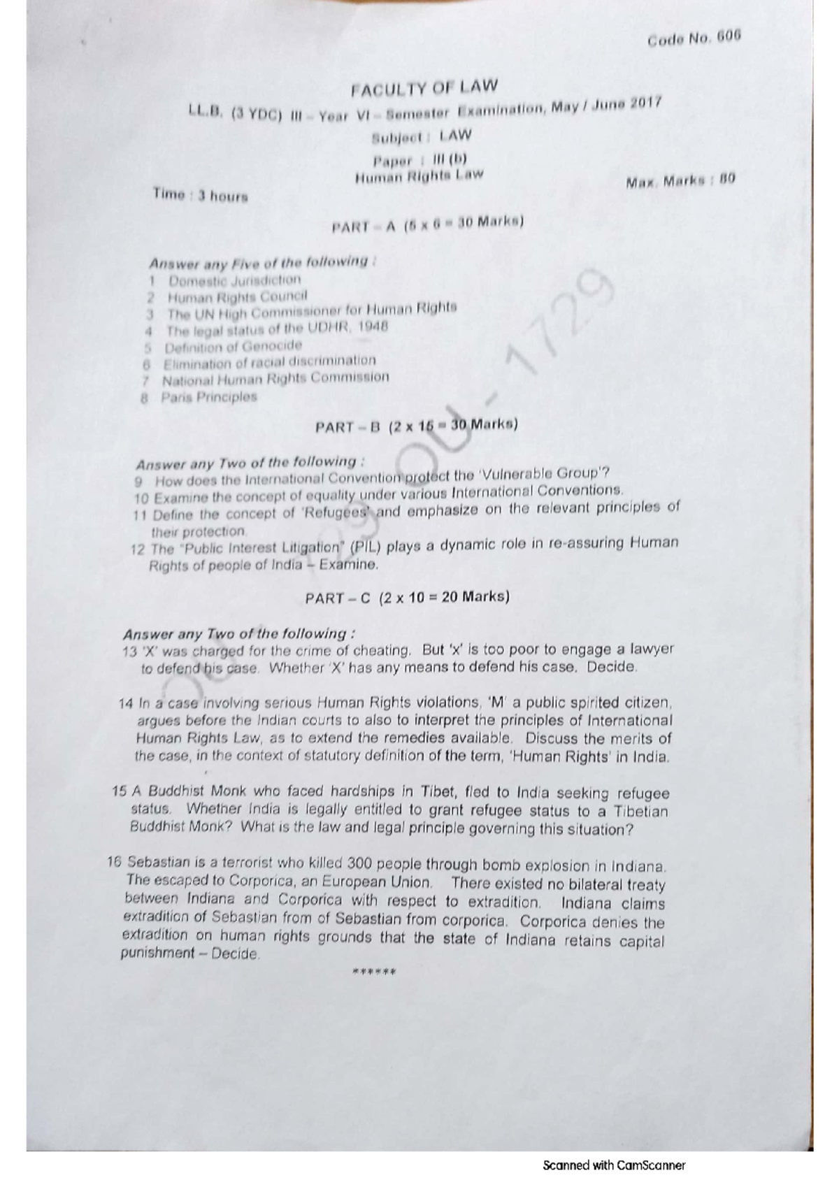 10th semester previous question papers - LLB LAW (Honors - Studocu