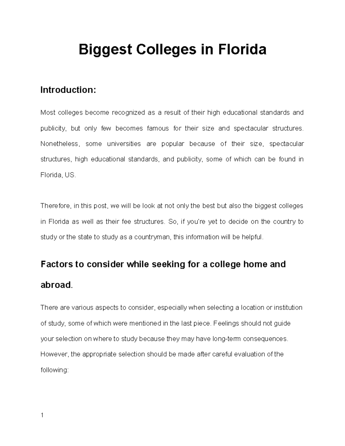 Biggest Colleges in Florida - Biggest Colleges in Florida Introduction ... Biggest Colleges in Florida - Biggest Colleges in Florida Introduction ...
