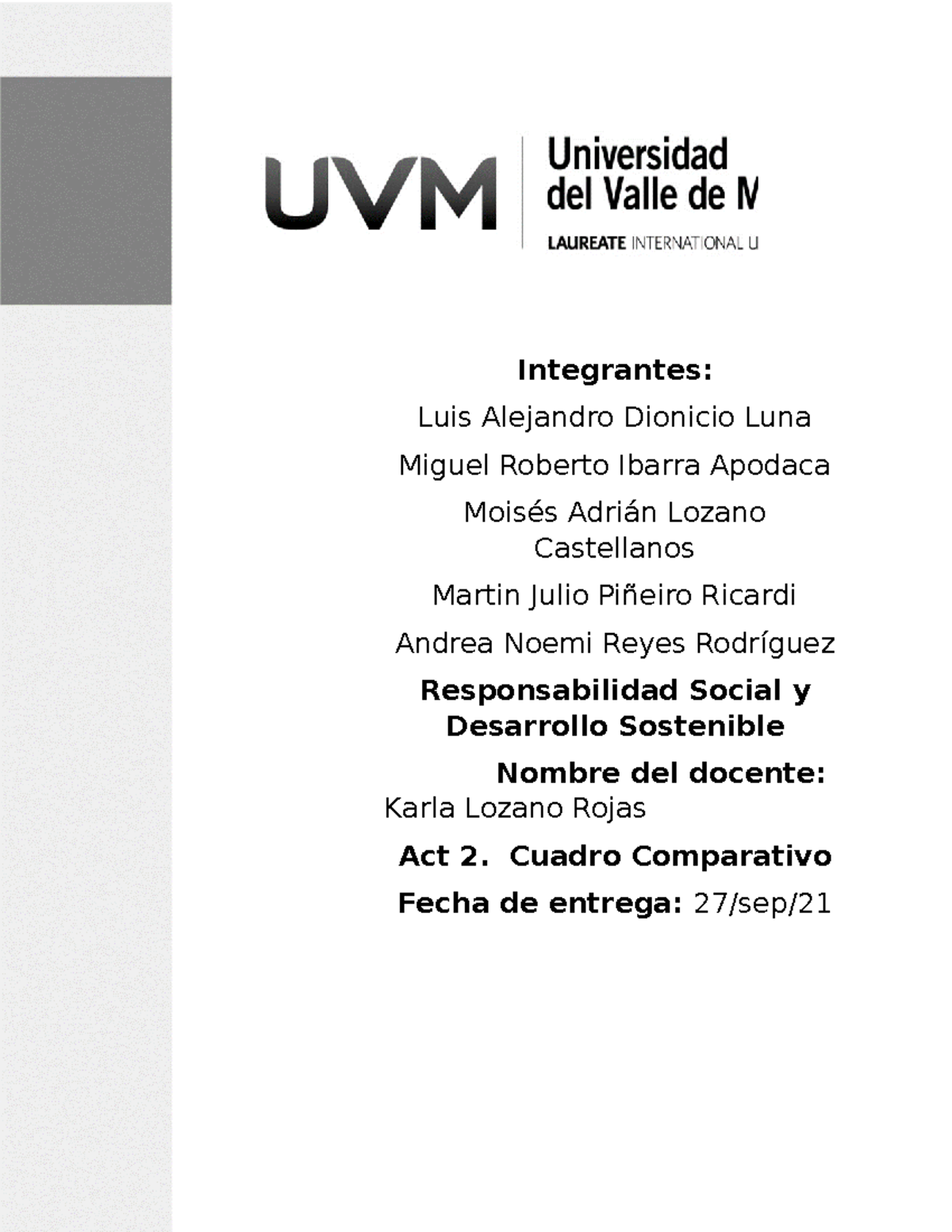 Act 2 Cuadro Comparativo Responsabilidad Social Integrantes Luis