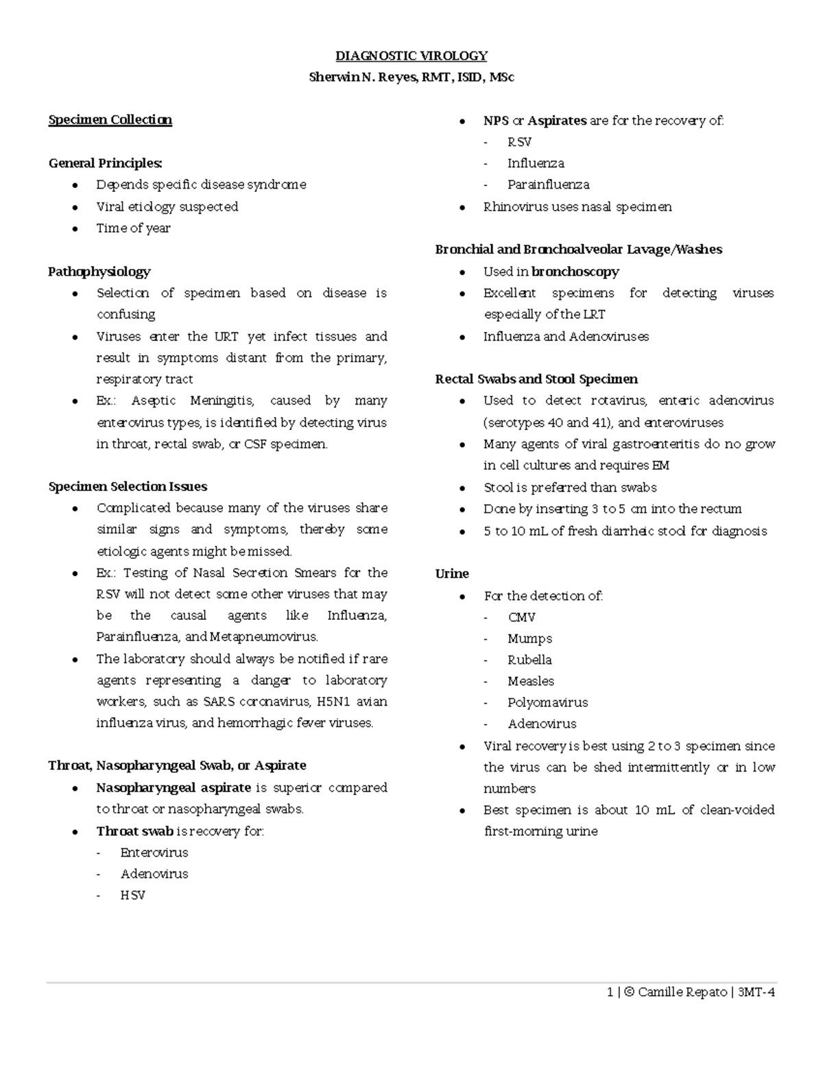 VIRO- Diagnostic Virology - 1 | © Camille Repato | 3MT- DIAGNOSTIC ...