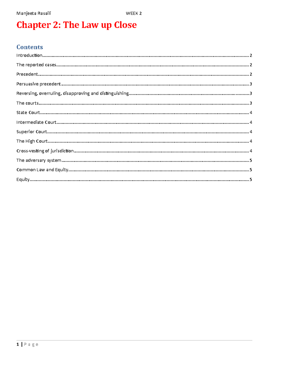 Courts - Lecture notes 6 - Chapter 2: The Law up Close - Studocu
