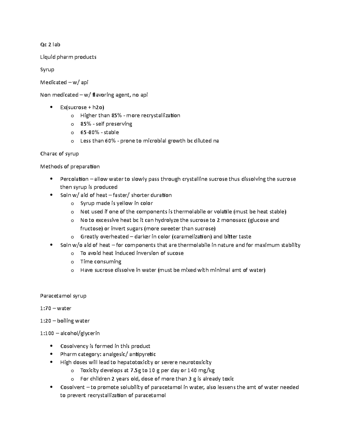 Manuf Lab - Syrup - description - Qc 2 lab Liquid pharm products Syrup ...