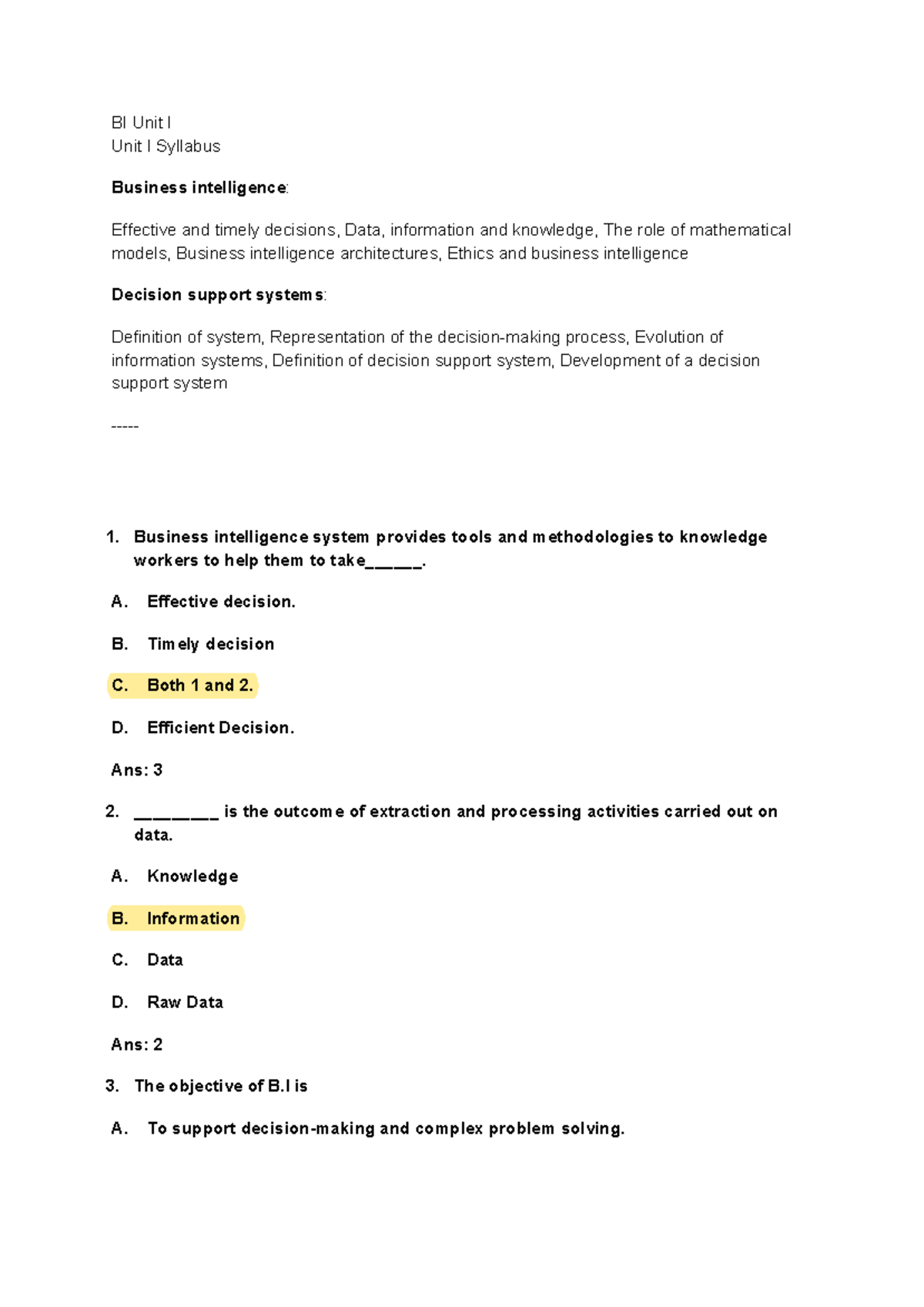 BI-MCQ - Hiii this is a study material for bachelor in science of ...
