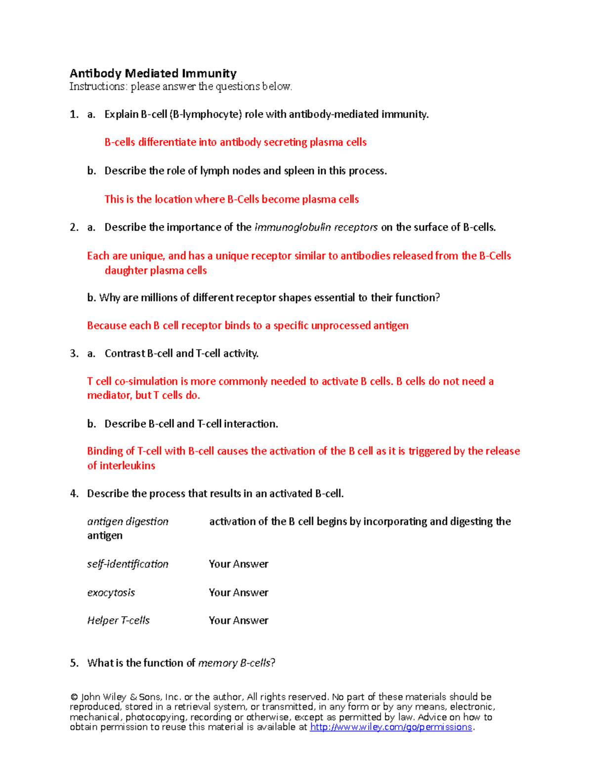 Antibody Mediated Immunity - Antibody Mediated Immunity Instructions ...