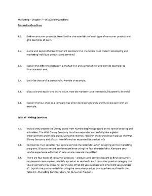 Chapter 5 Discussion Questions - Student copy - Schiffman Consumer ...