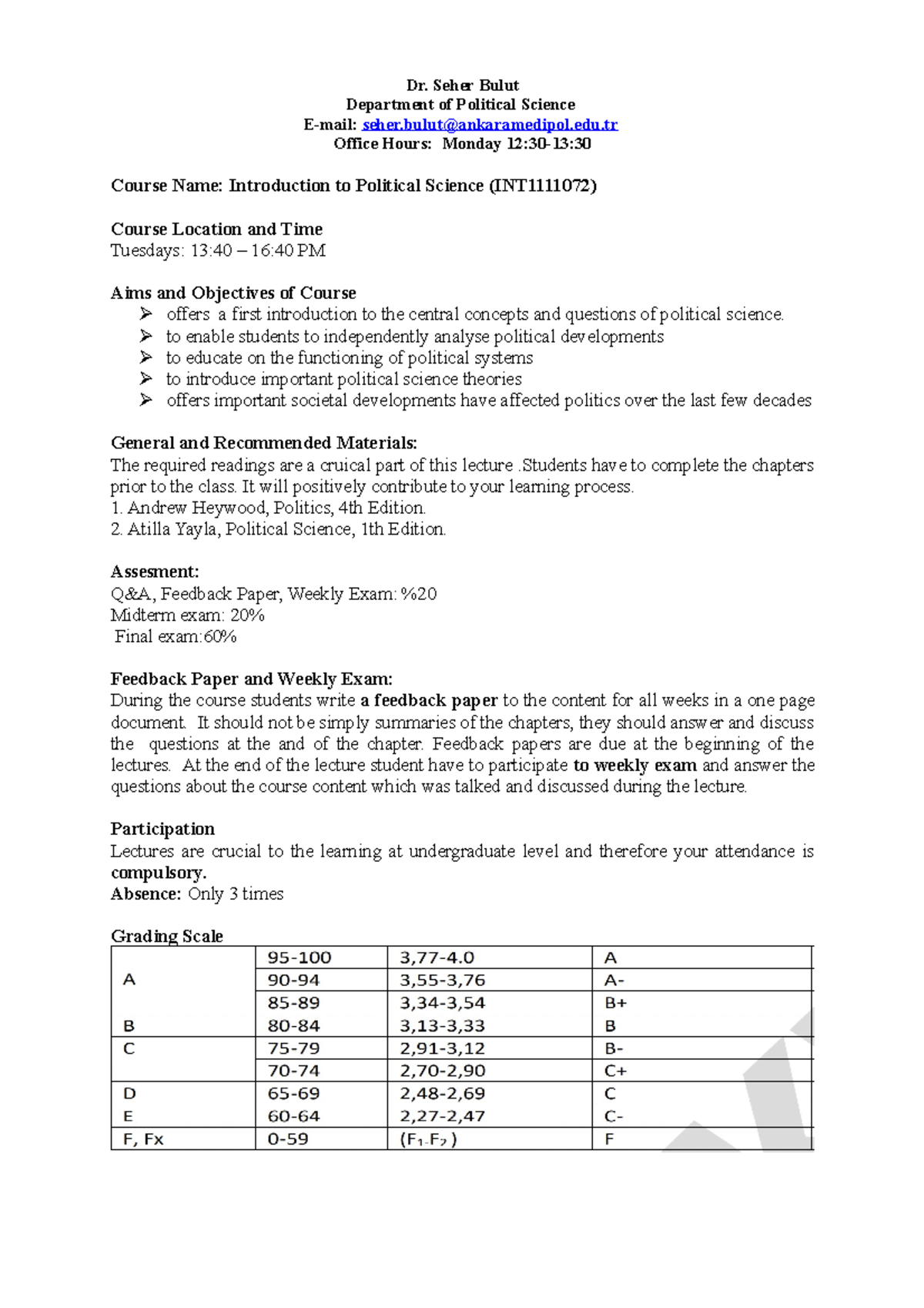 PS Syllabus - its about intro to ınternational relations - Department of Political Science E ...