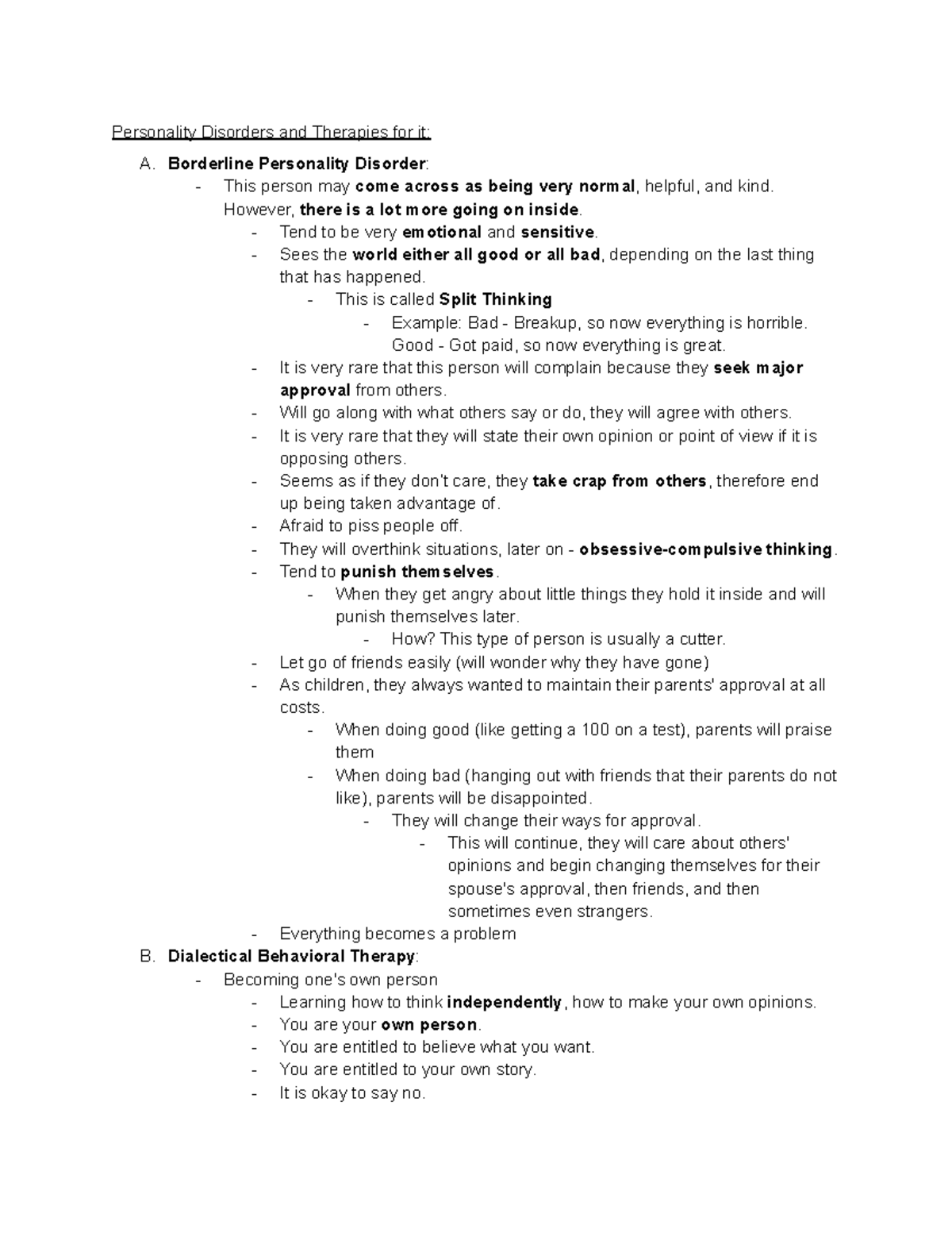 Humanistic Psychology Personality Disorders and Therapies for it ...