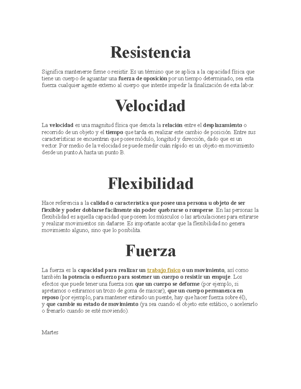 Resistencia - Resistencia Significa mantenerse firme o resistir. Es un ...