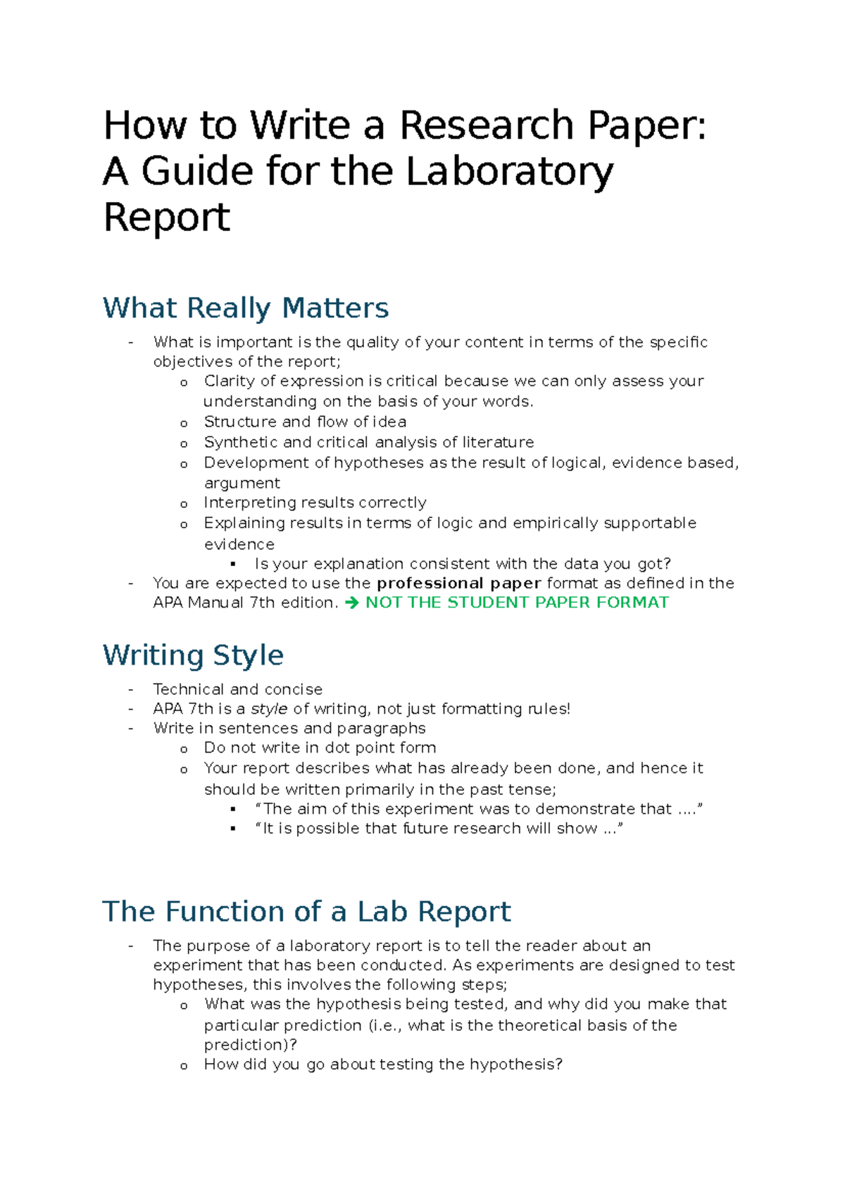 Tutorial 4 W6)- Writing a Research Paper - How to Write a Research ...