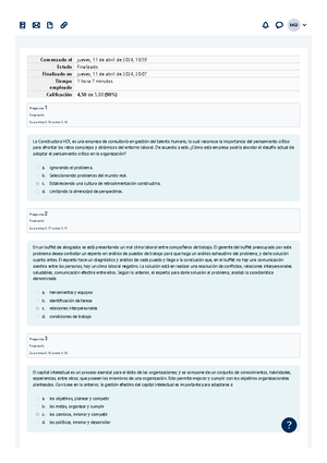 Examen Final Gestion DEL Talento Humano -CL-A001-02-02.2021 Revisión del intento - Pregunta 1 ...
