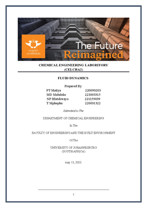 Baloyi SP 222038519 Liquid Diffusion LAB PRAC Report - (1) - Title: LIQUID DIFFUSION COEFFICIENT ...