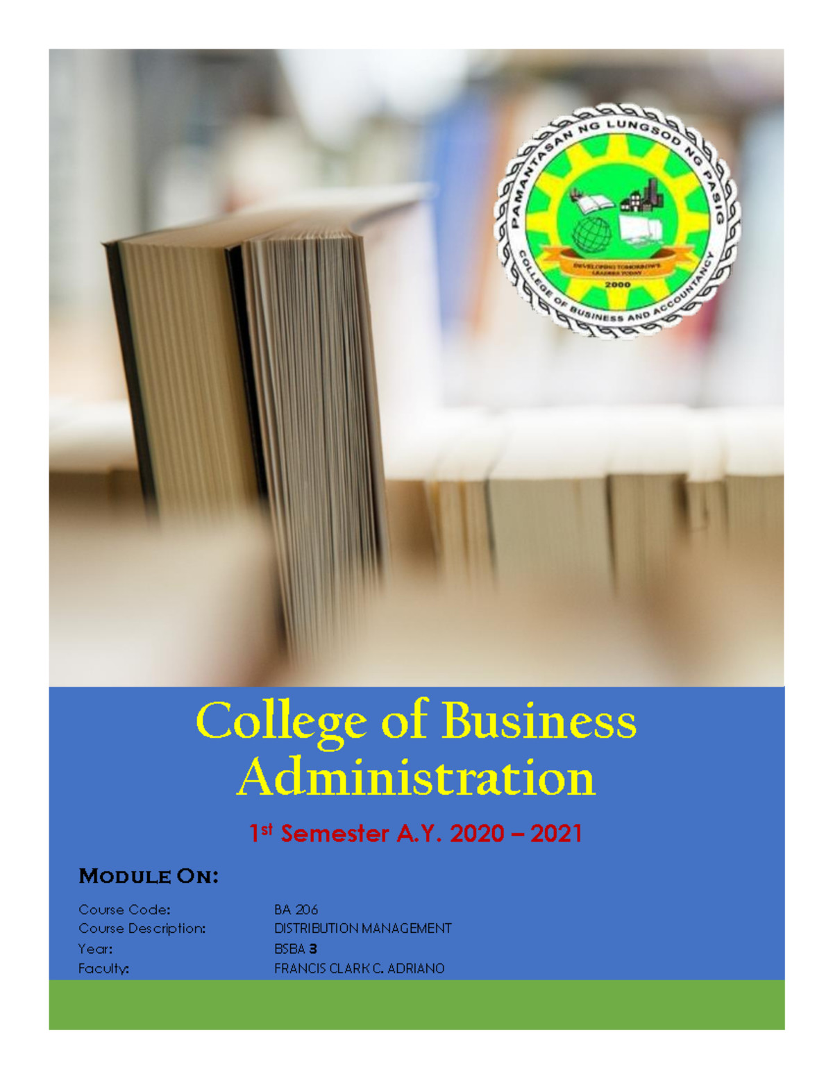 Distribution Management Module 1 - Warning: TT: undefined function: 32 Warning: TT: undefined ...