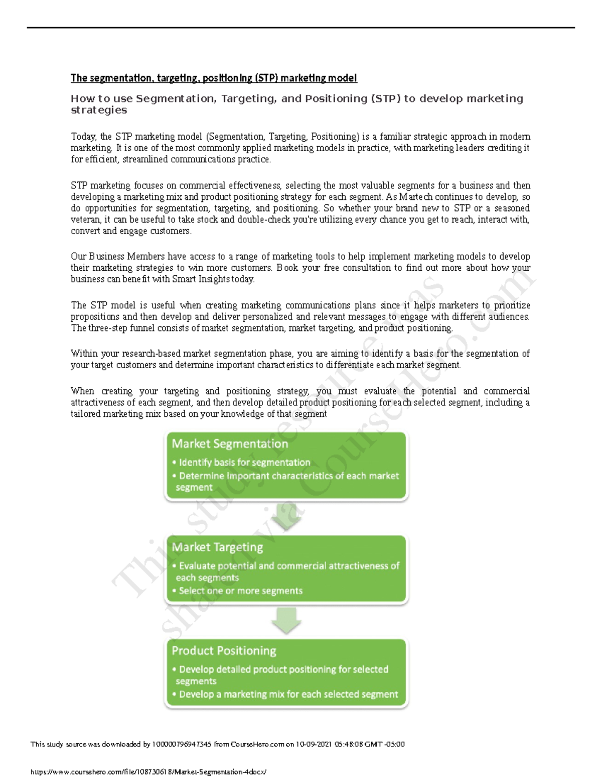 Market Segmentation Notes for General 3 - Marketing - UTAR - Studocu