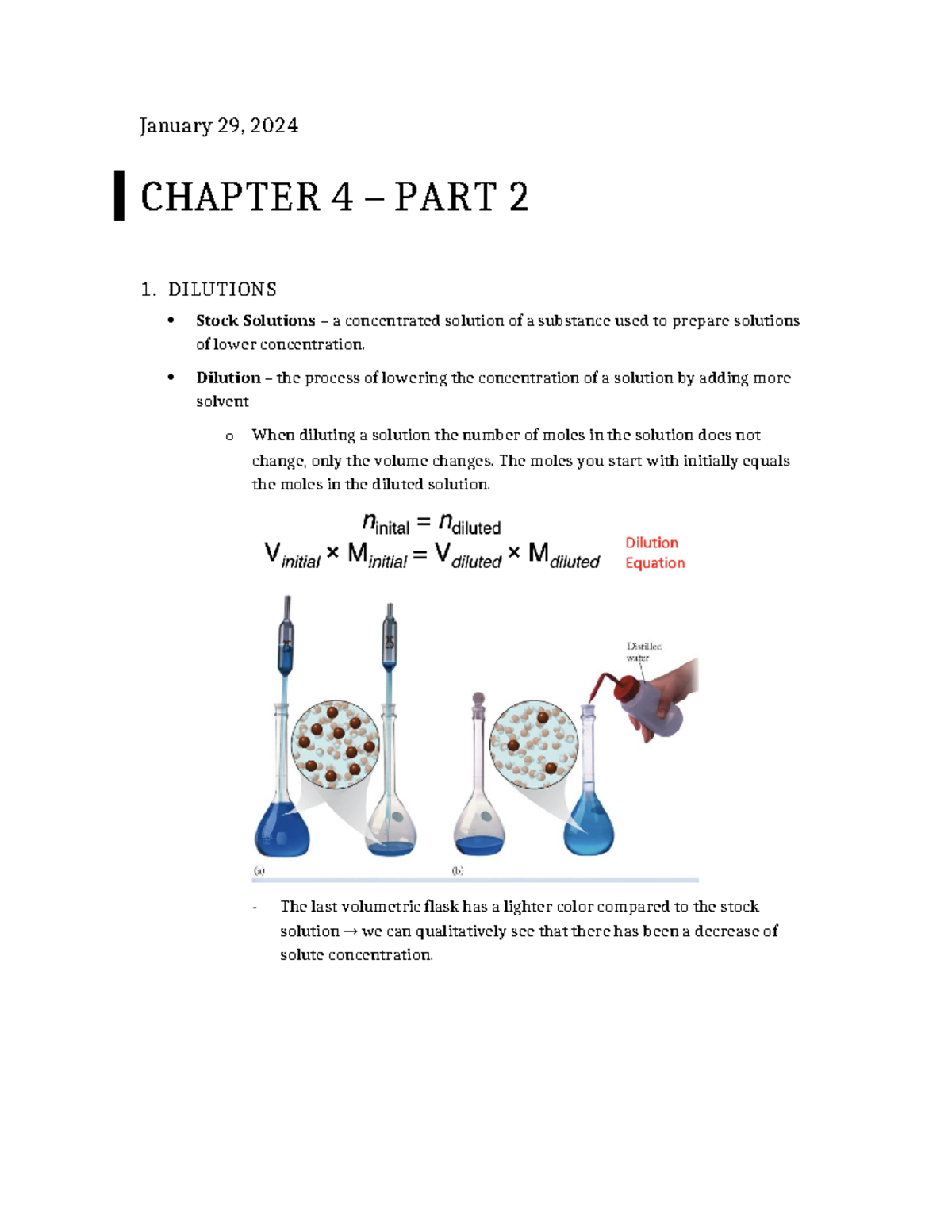 Chapter 4 - part 2 - Lecture notes - January 29, 2024 CHAPTER 4 – PART ...