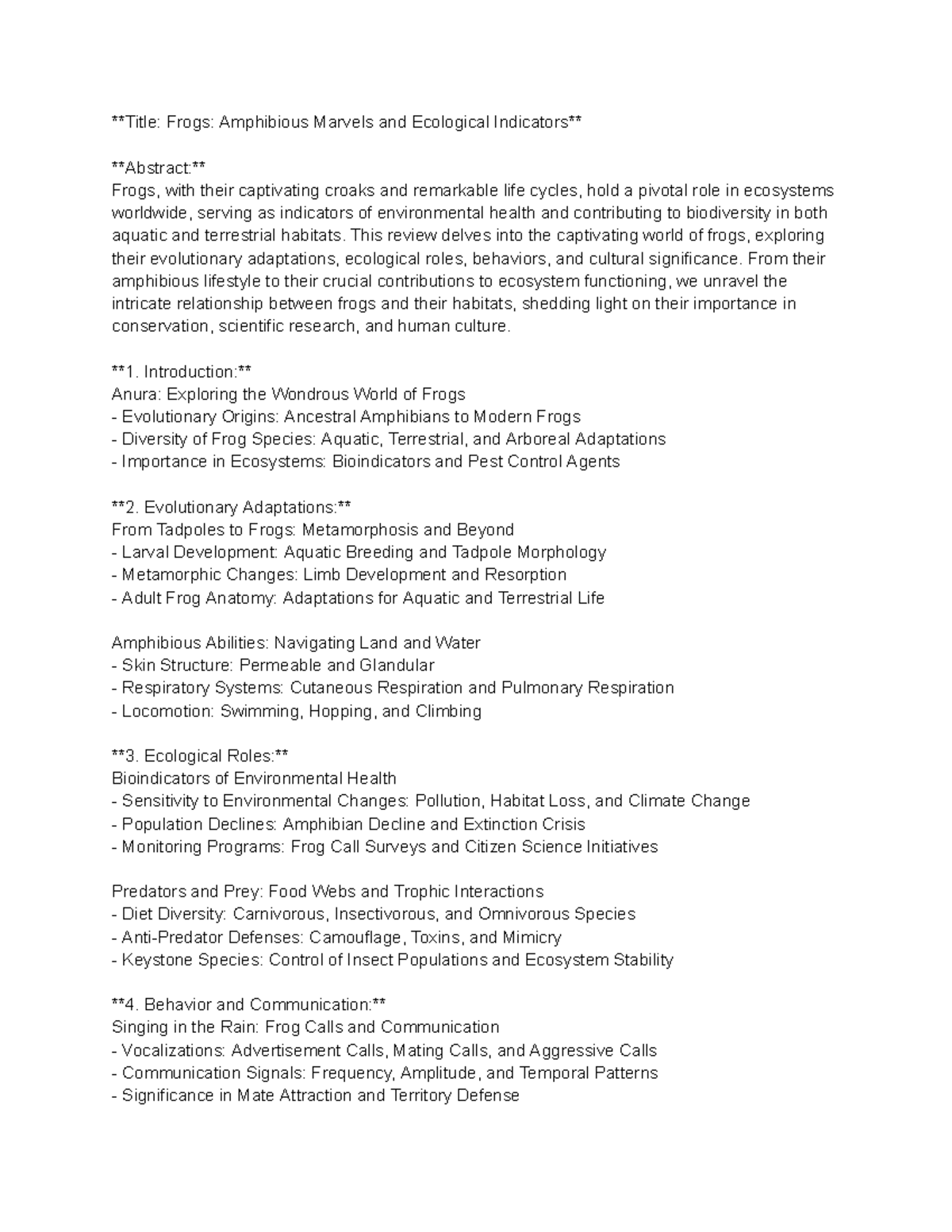 Frogs - frog - Title: Frogs: Amphibious Marvels and Ecological ...