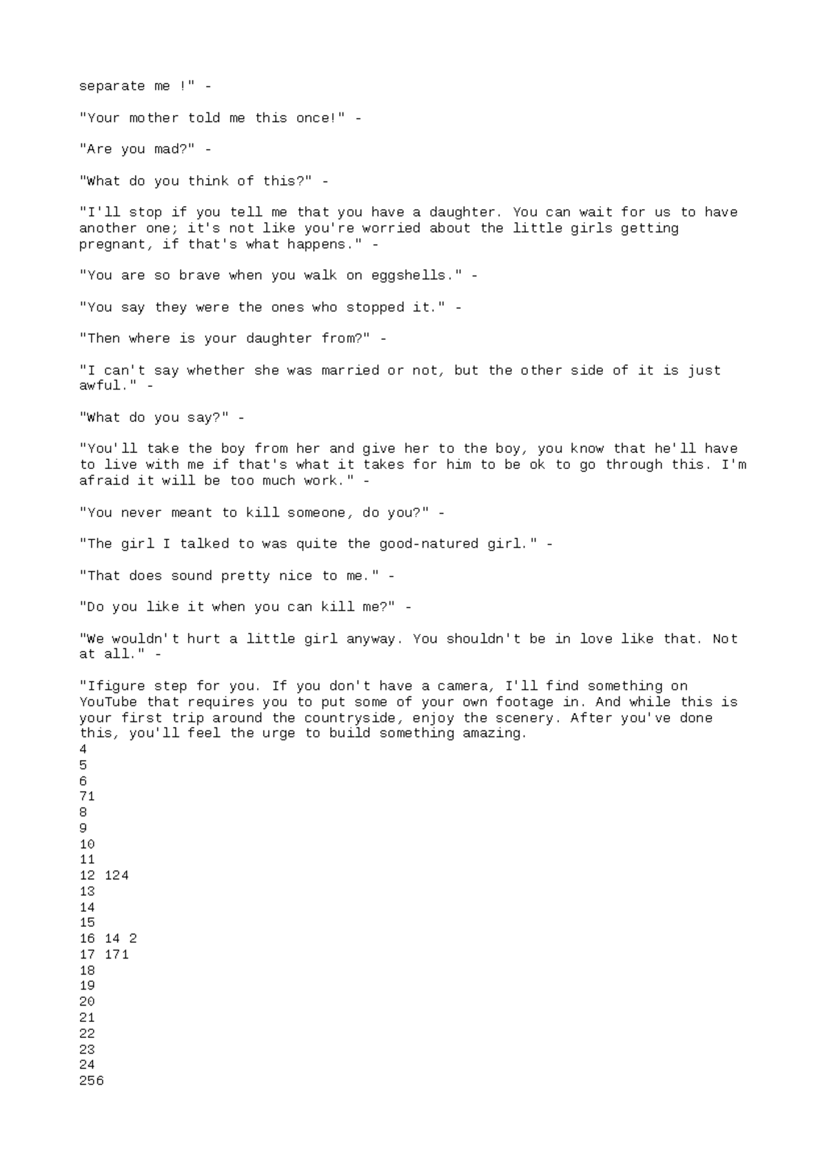 FILM232 Example 9 - edf - separate me !" - "Your mother told me this ...