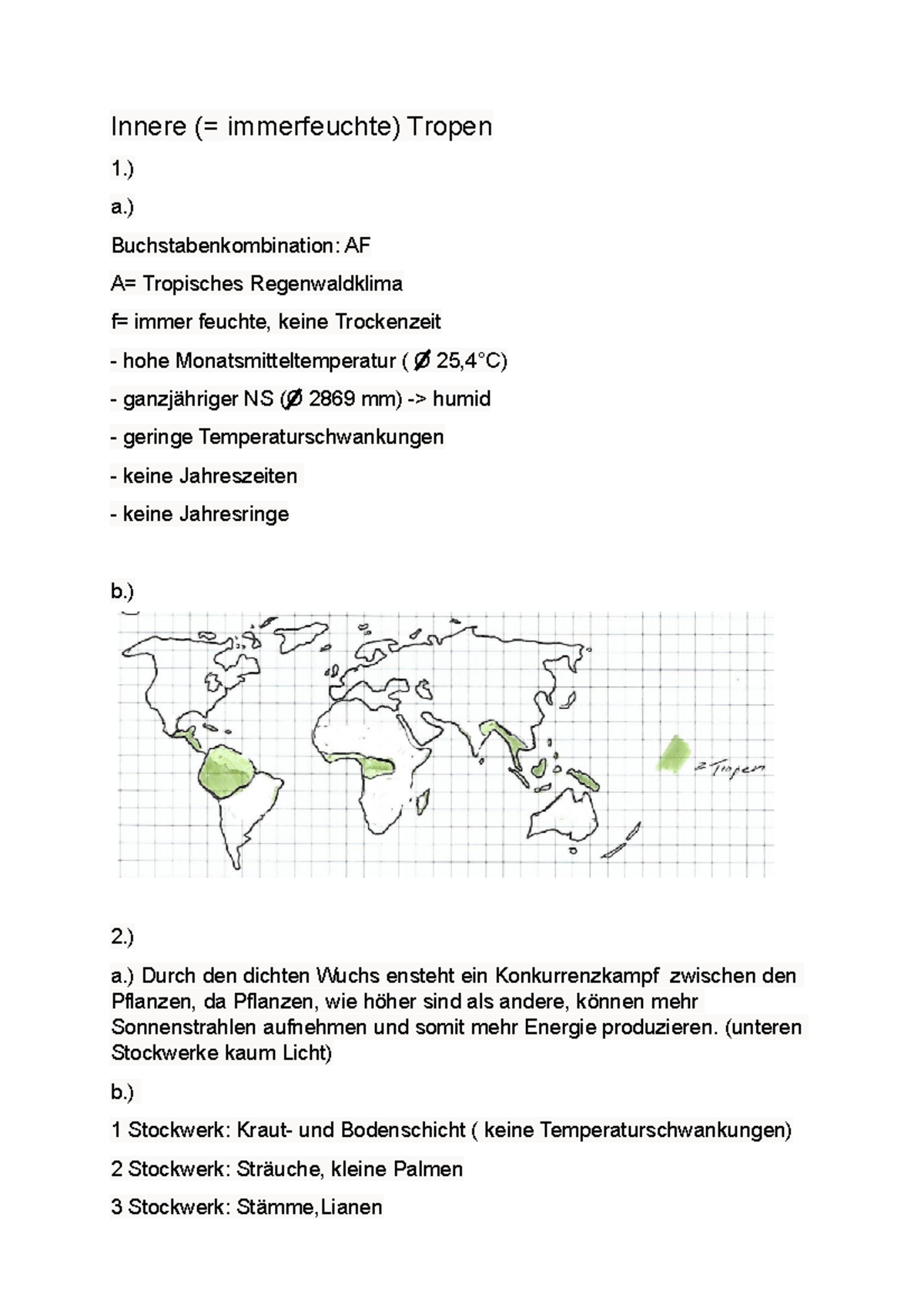 Innere tropen - Innere (= immerfeuchte) Tropen 1.) a ...