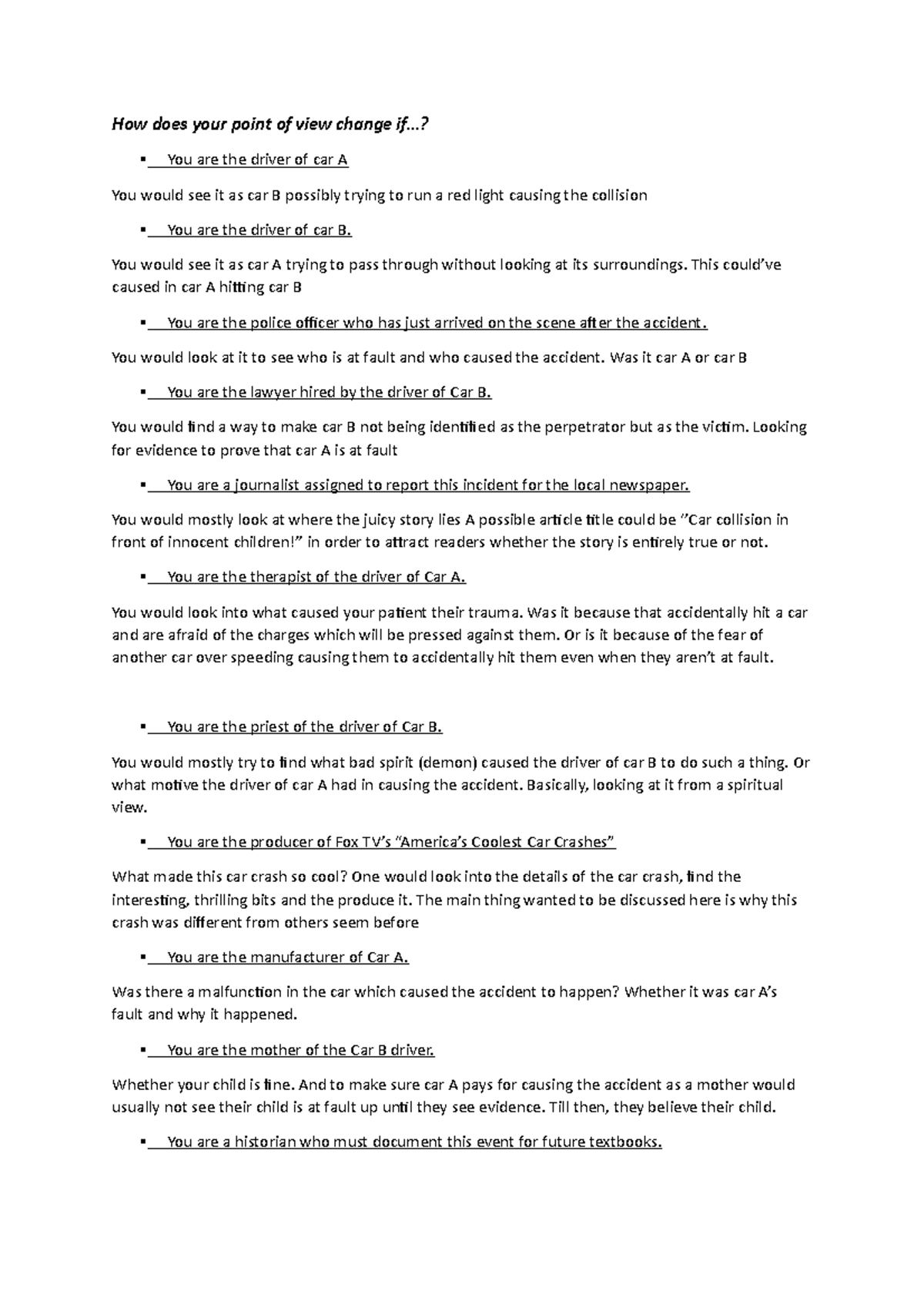 From scope to perspective - How does your point of view change if ...