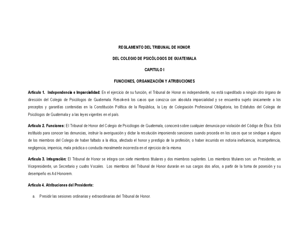 CO DIGO DE E TICA Version Oficial 6 8 2018 - Warning: TT: undefined function: 32 REGLAMENTO DEL ...