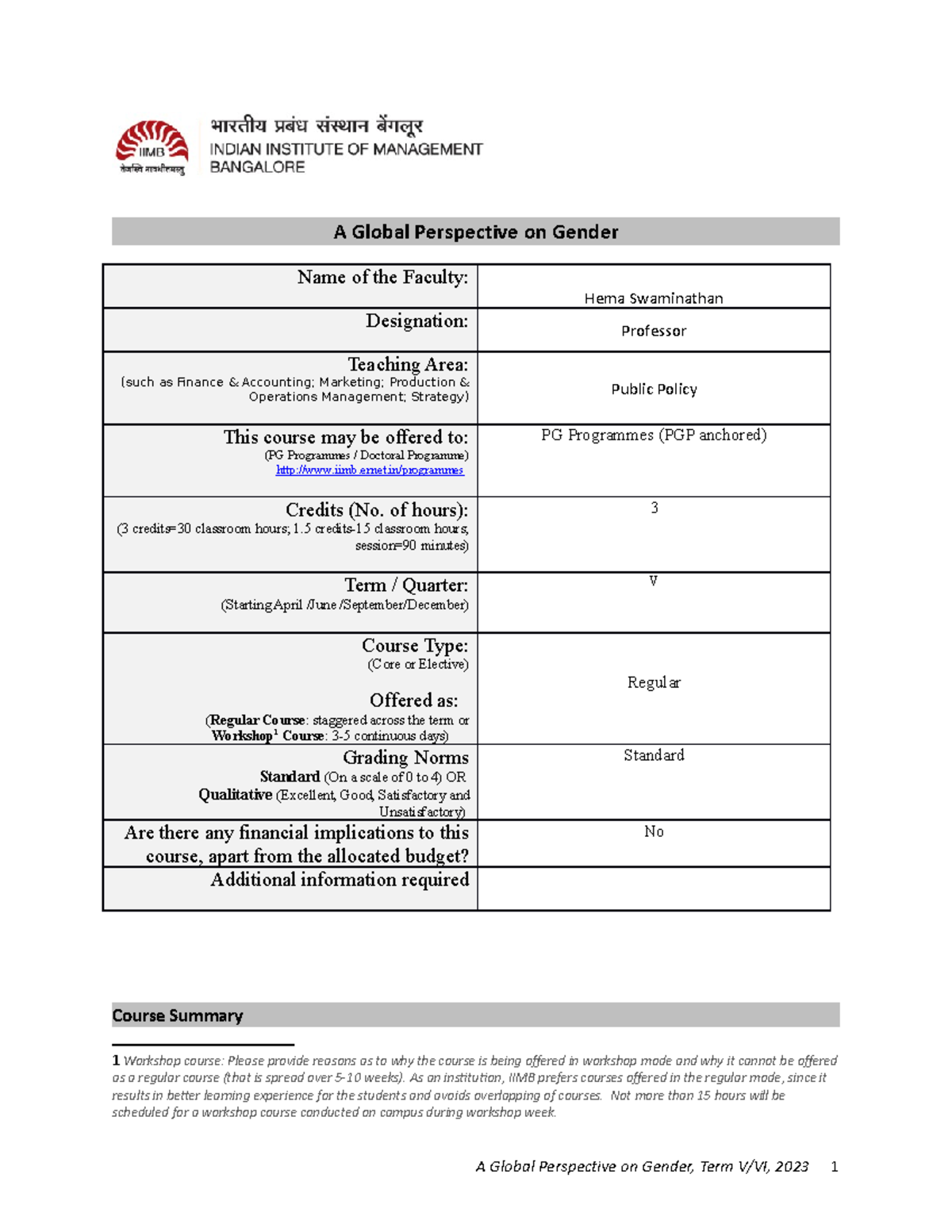Sept2023 Revised outline GPG - A Global Perspective on Gender Name of ...