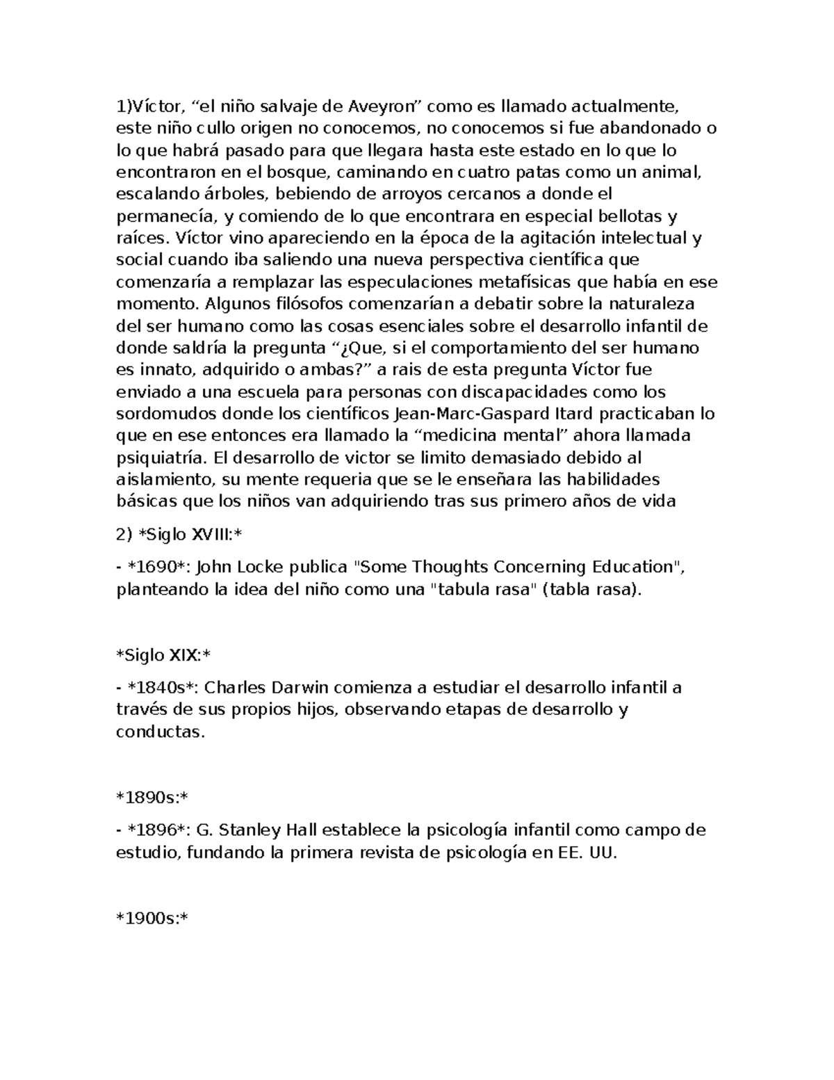 Psicologia Victor - el niño de la selva - 1)Víctor, “el niño salvaje de ...