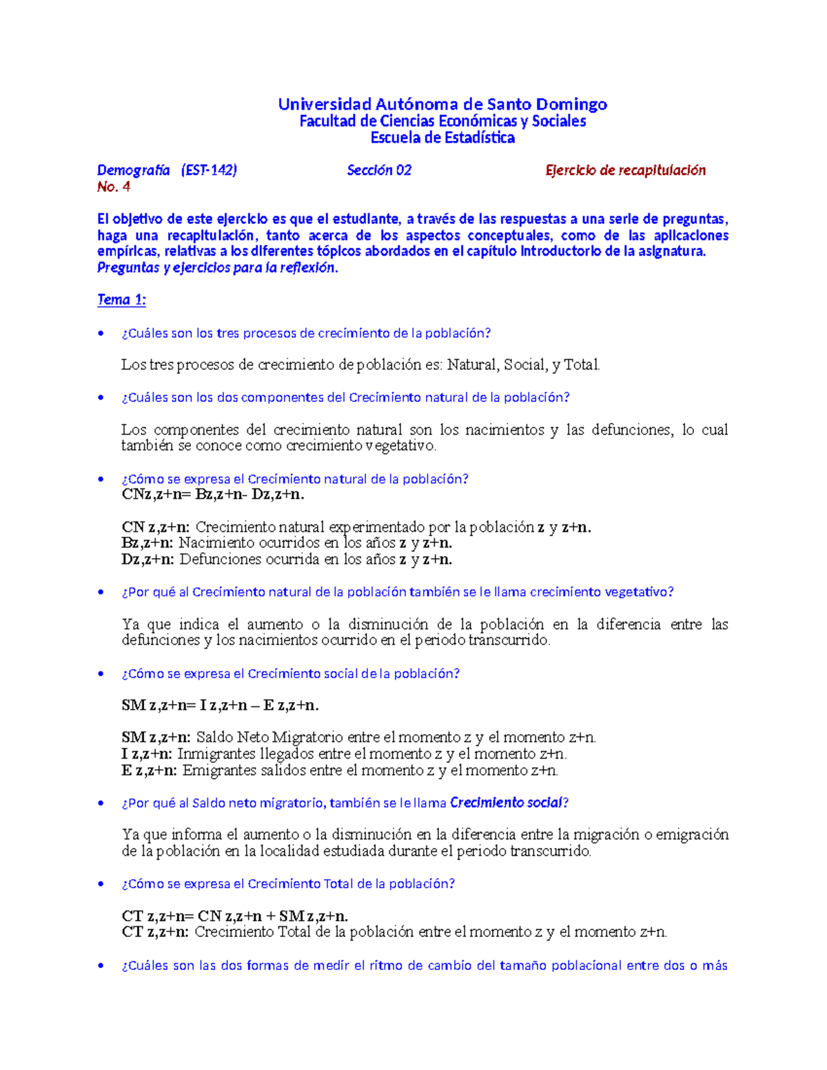 Ejercicio de recapitulación No. 4 - 4 El objetivo de este ejercicio es ...