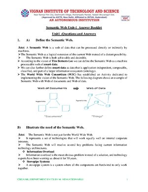 Semantic Web - JNTU - Studocu