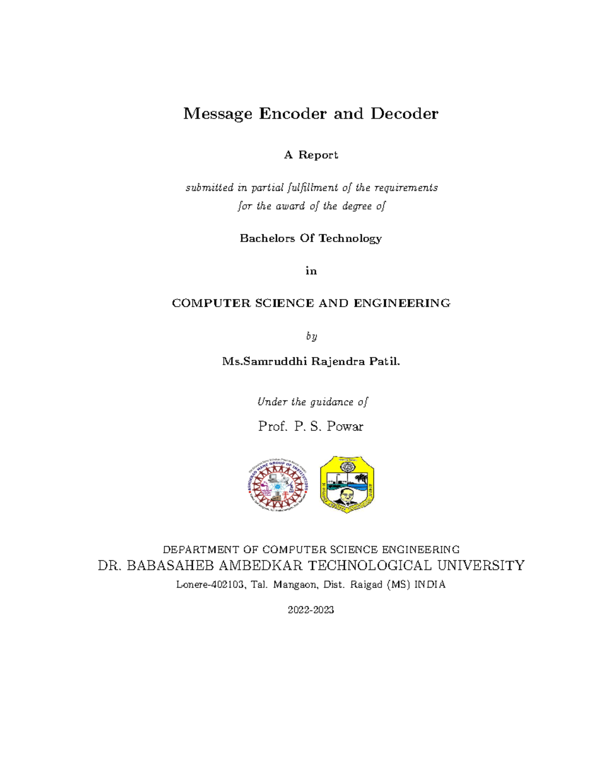 Annotated Bibliography Template - Message Encoder and Decoder A Report ...